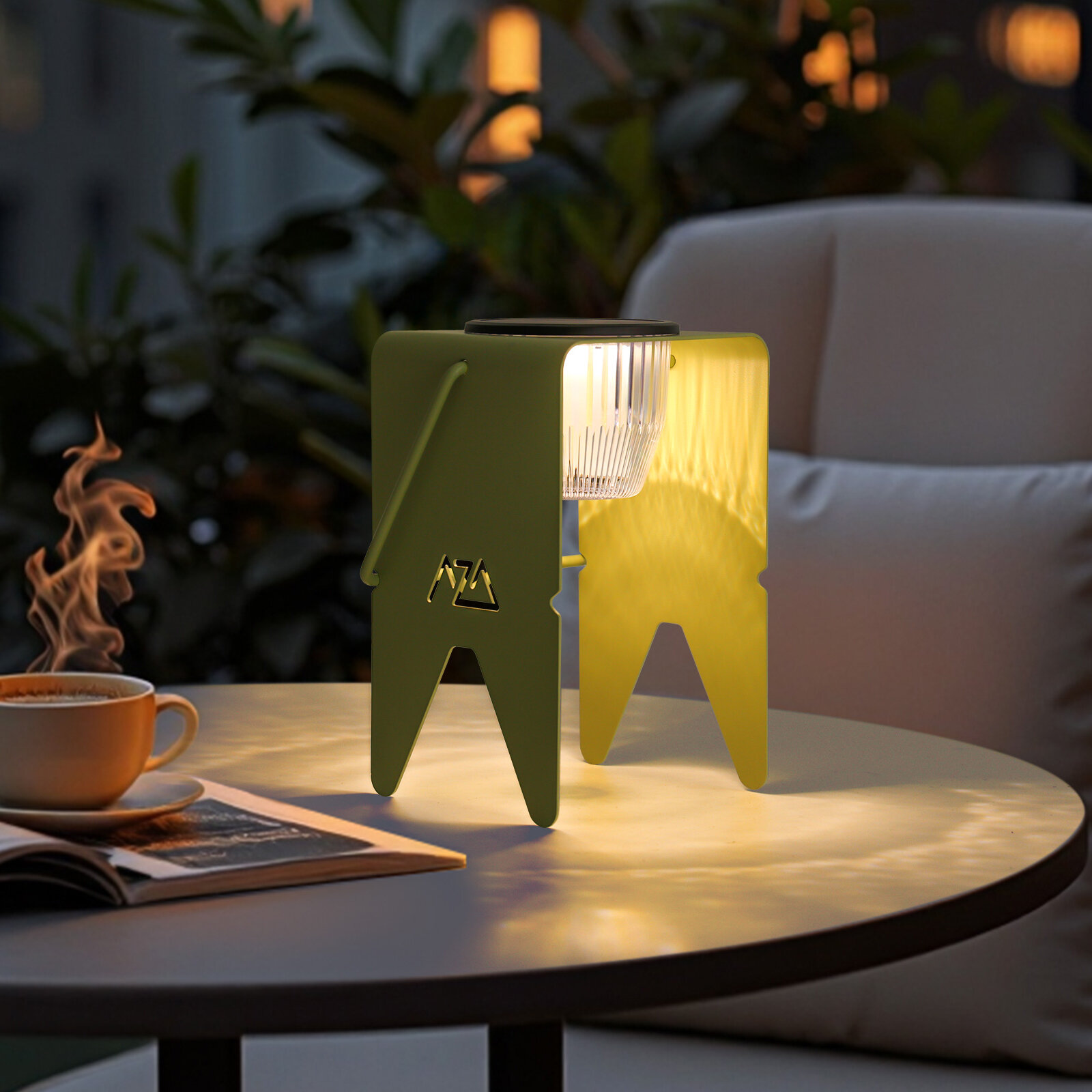 Мобильный солнечный фонарь с трехскоростным затемнением, солнечной панелью и функцией двойной зарядки type-C