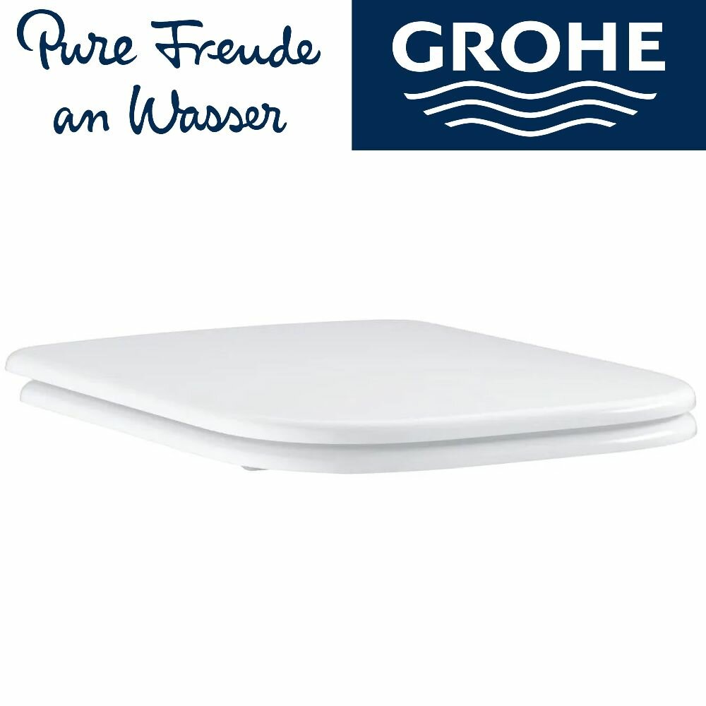 Сиденье для унитаза GROHE Bau Edge с микролифтом 39813000GR