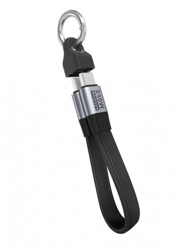 Кабель Vcom USB-C(M)-USB-C(M) 80GBps, 240W, 8k@60Hz, 0.2м.