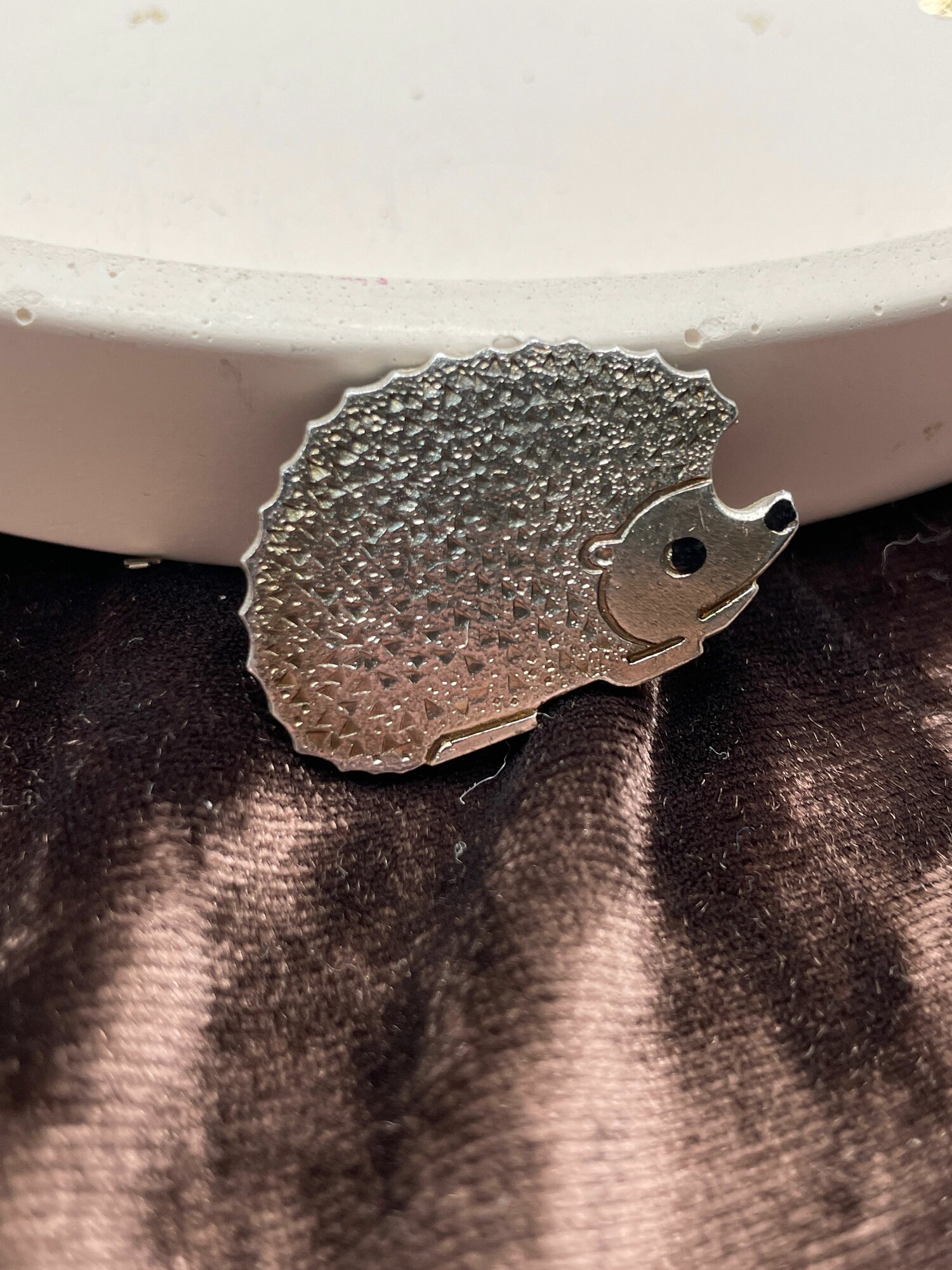 Винтажная детская брошь Ёжик, клеймо ЛЮМ