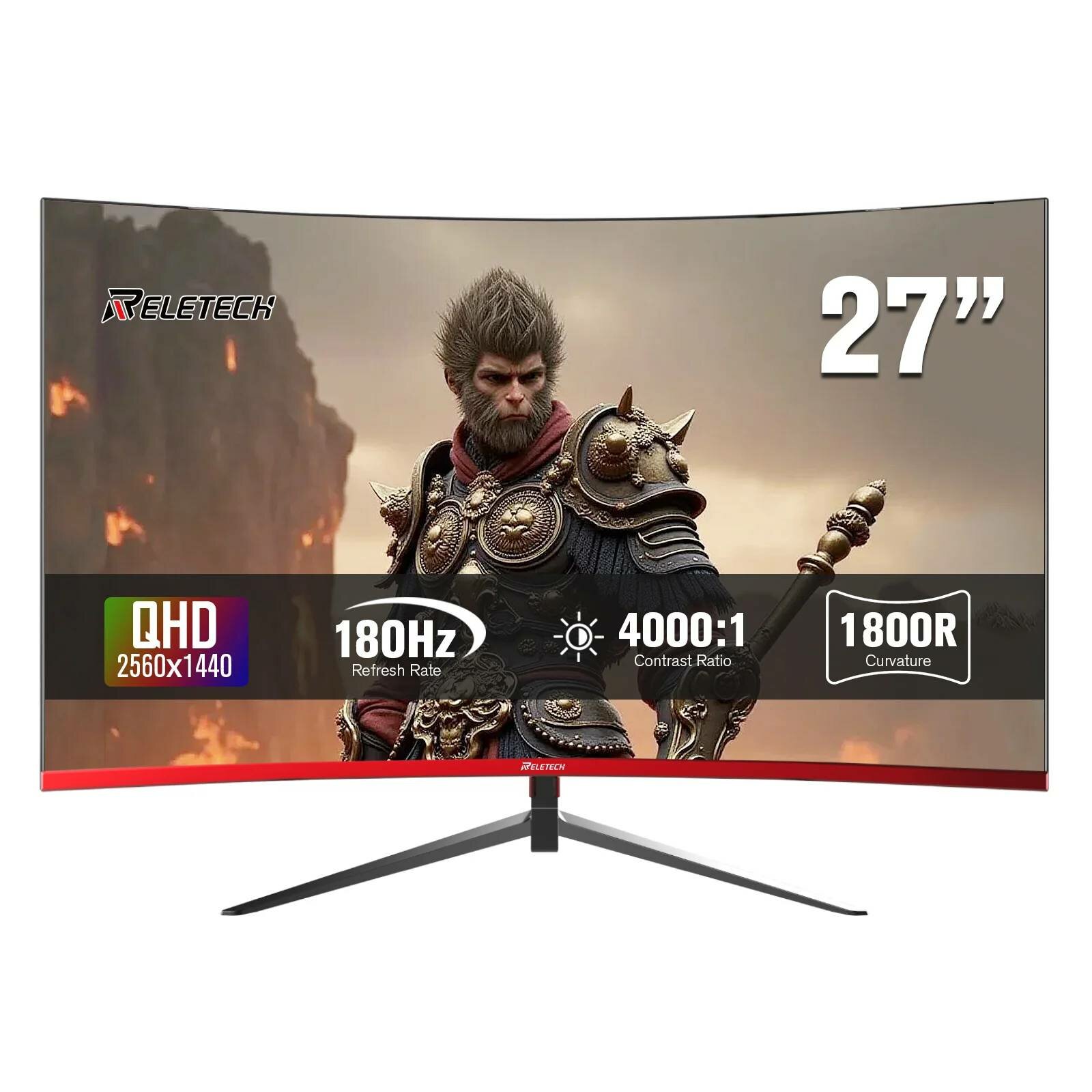 Игровой монитор Reletech Flex Pro G27X, 27", VA-матрица, 165Гц, 180Гц, FreeSync Premium
