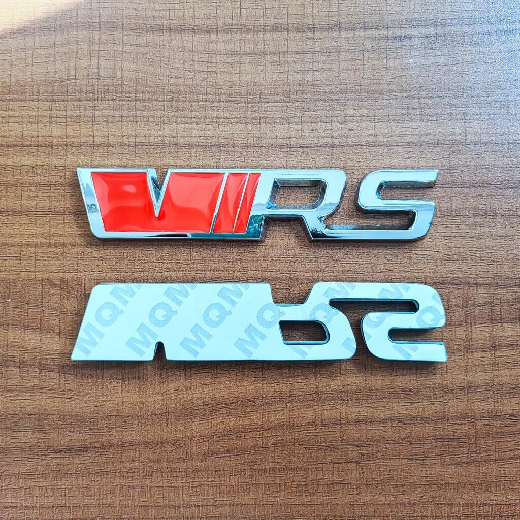 3D металлический логотип RS, эмблема VRS, значок гриля автомобиля для Skoda Kodiaq Rapid Fabia Octavia 1, 2 3 A5 A7 MK1 MK3 MK4 VRS, наклейка, аксессуары