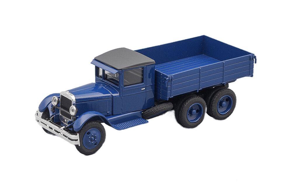 Модель коллекционная DEAGOSTINI СТАЛИН-6 бортовой, синий (грузовики ссср #56)