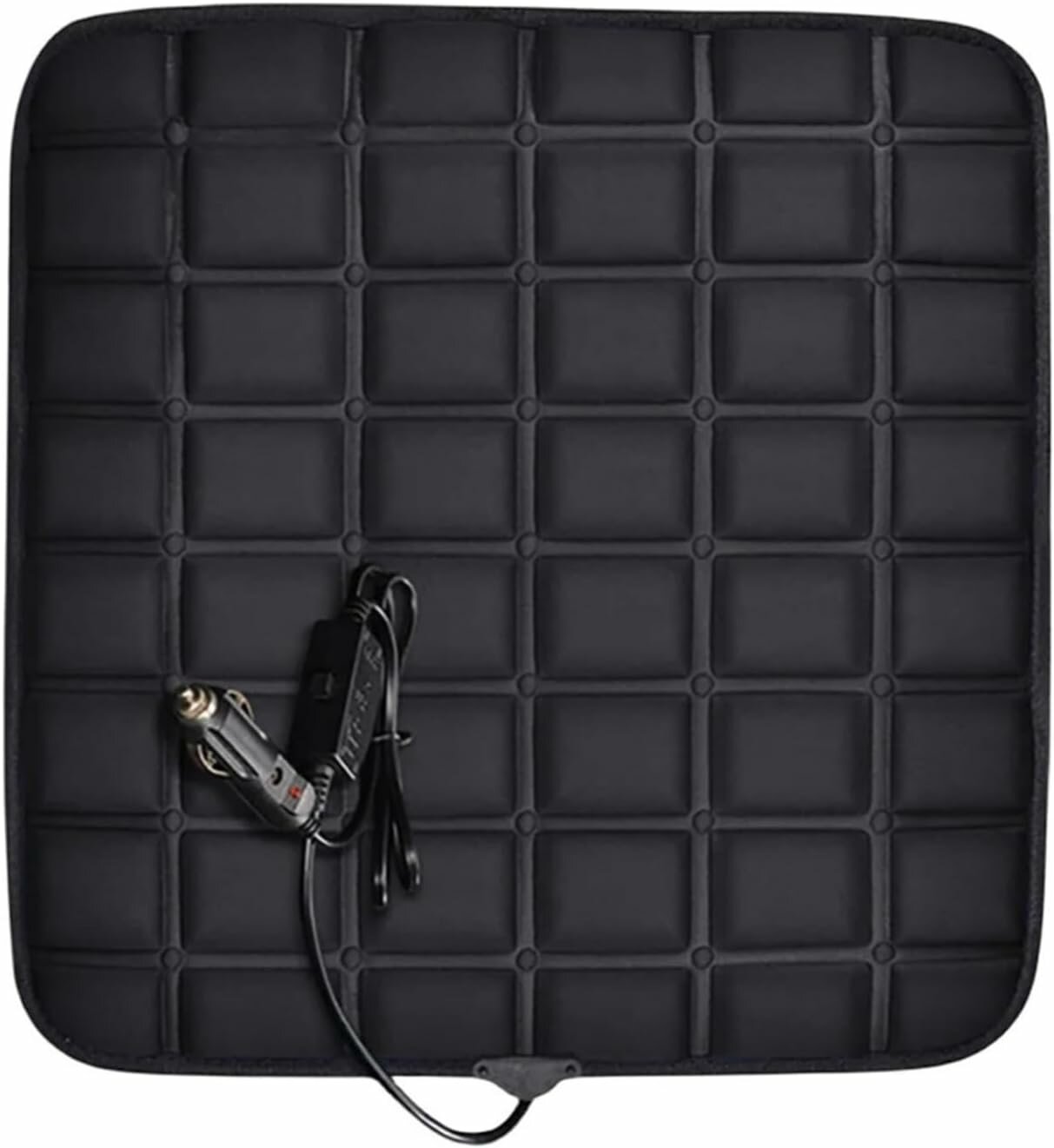 Чехол для автомобильного сиденья с подогревом 12V, 3 скорости регулировки температуры, электроподогревательные подушки 40W, быстронагревающийся подушка для сиденья (черный)