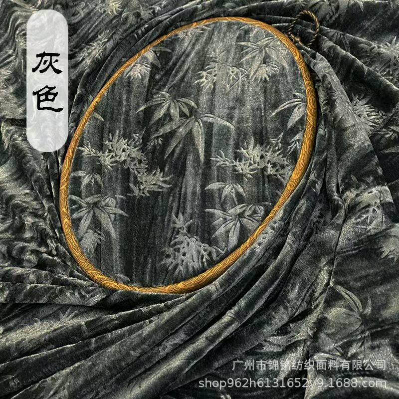Новая китайская стильная ткань с тиснением бамбуковых листьев, бархатная ткань для осенне-зимнего ручного вязания, ткань для ретро-платья чеонгсам ханфу