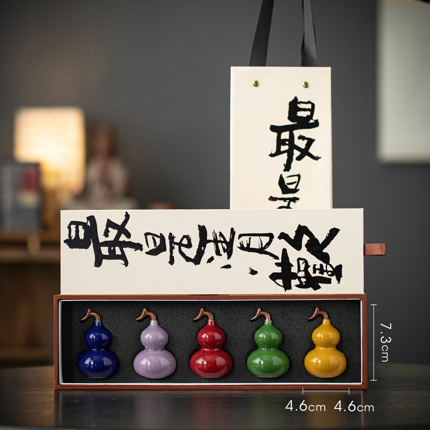 Керамическая цветная маленькая тыква Fulu, украшение для чайной комнаты, счастливый дом, гостиная, чайный столик, декор для новоселья