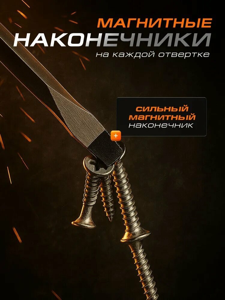 Набор отверток для дома с магнитным наконечником 9 штук