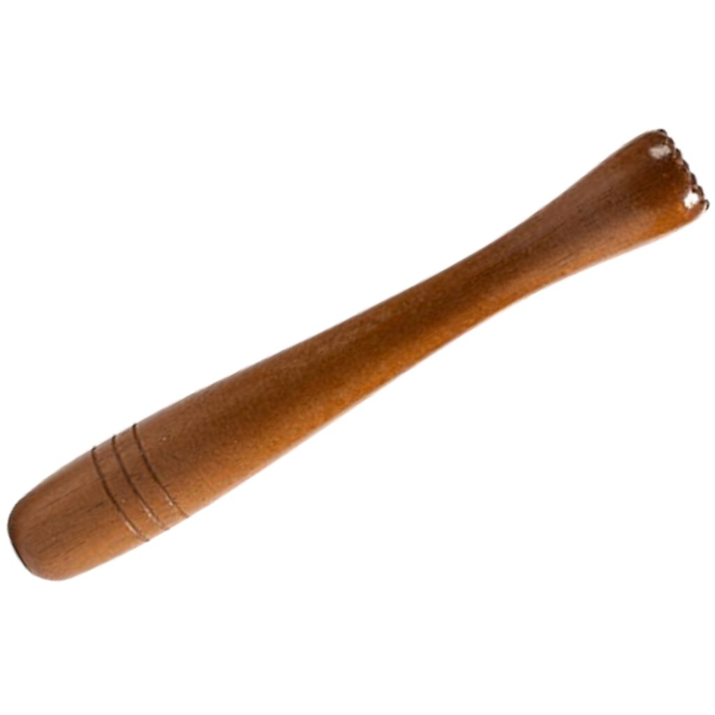 1 коричневая деревянная палочка для коктейля, пресс для сока из бамбука и дерева, молоток для отжима лимонного сока