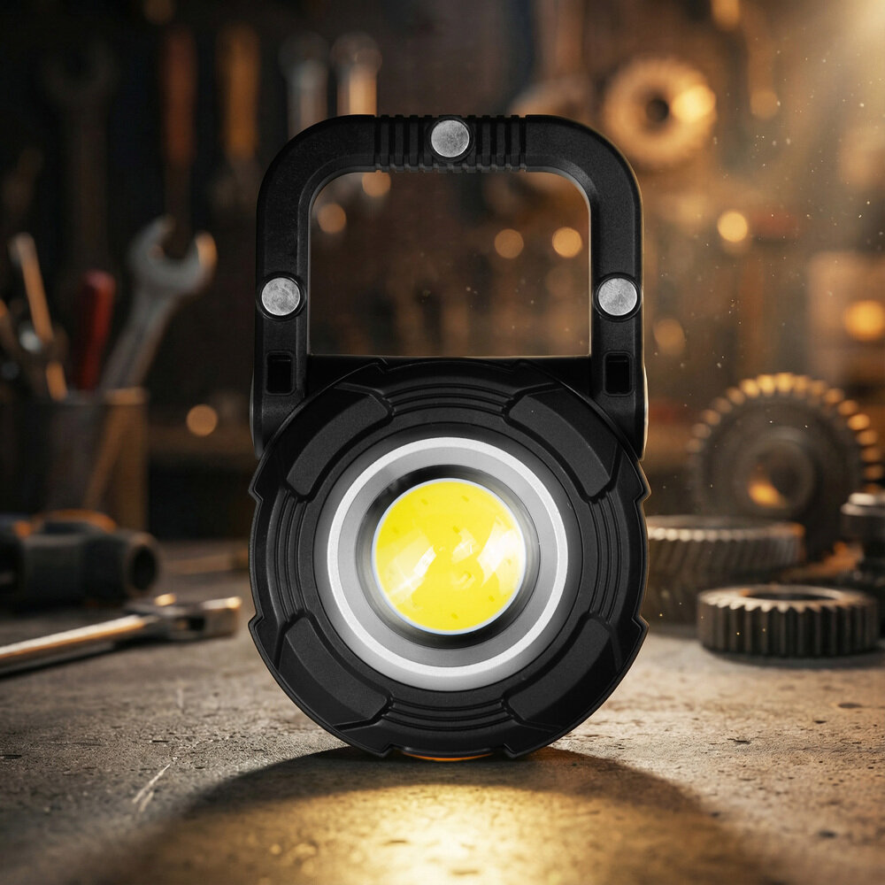 Фонарь для кемпинга Camelion , COB-светодиод, поворотный, магниты, черный