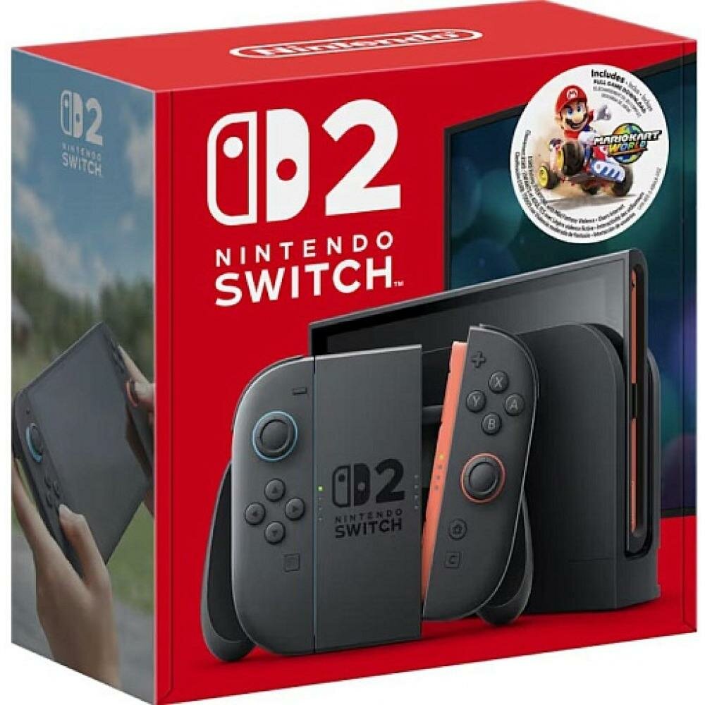 Игровая приставка Nintendo Switch 2 256Gb Mario Kart World Bundle, Черный