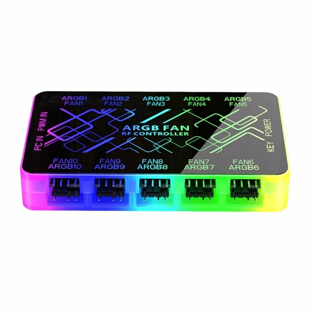 10-портовый ARGB PWM хаб для вентиляторов