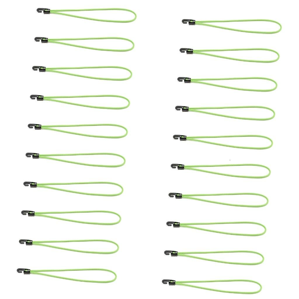 Пакет из 20 резиновых креплений 10 см, Зеленый