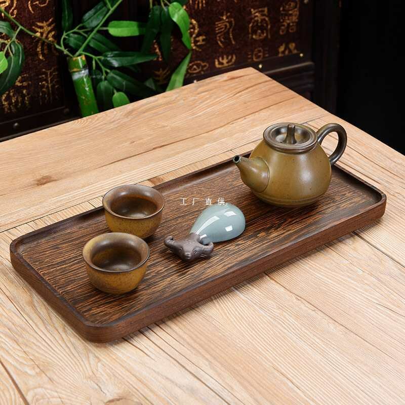 Оптовая продажа целые куриные крылышки сухой чайный поднос простой красный деревянный однослойный горшок