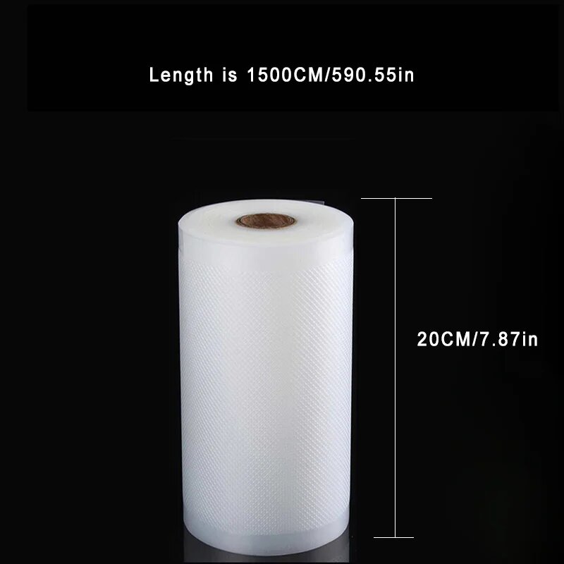 Вакуумные пакеты для хранения Chcyus 12/15/20/25/28 см 20x1500CM 1 roll