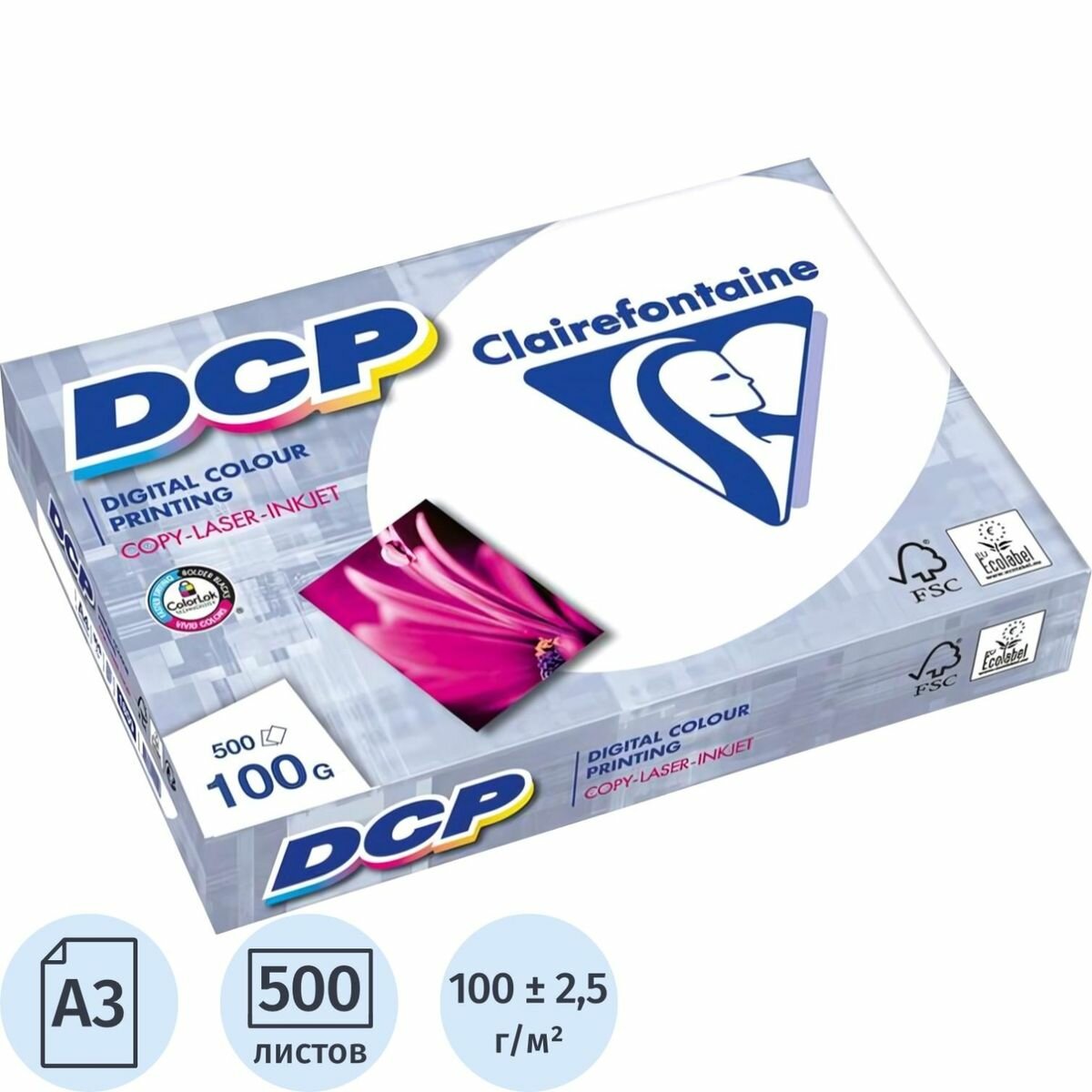Бумага для цветной лазерной печати DCP (А3, 100 г/кв. м, 500 листов) (1801286)