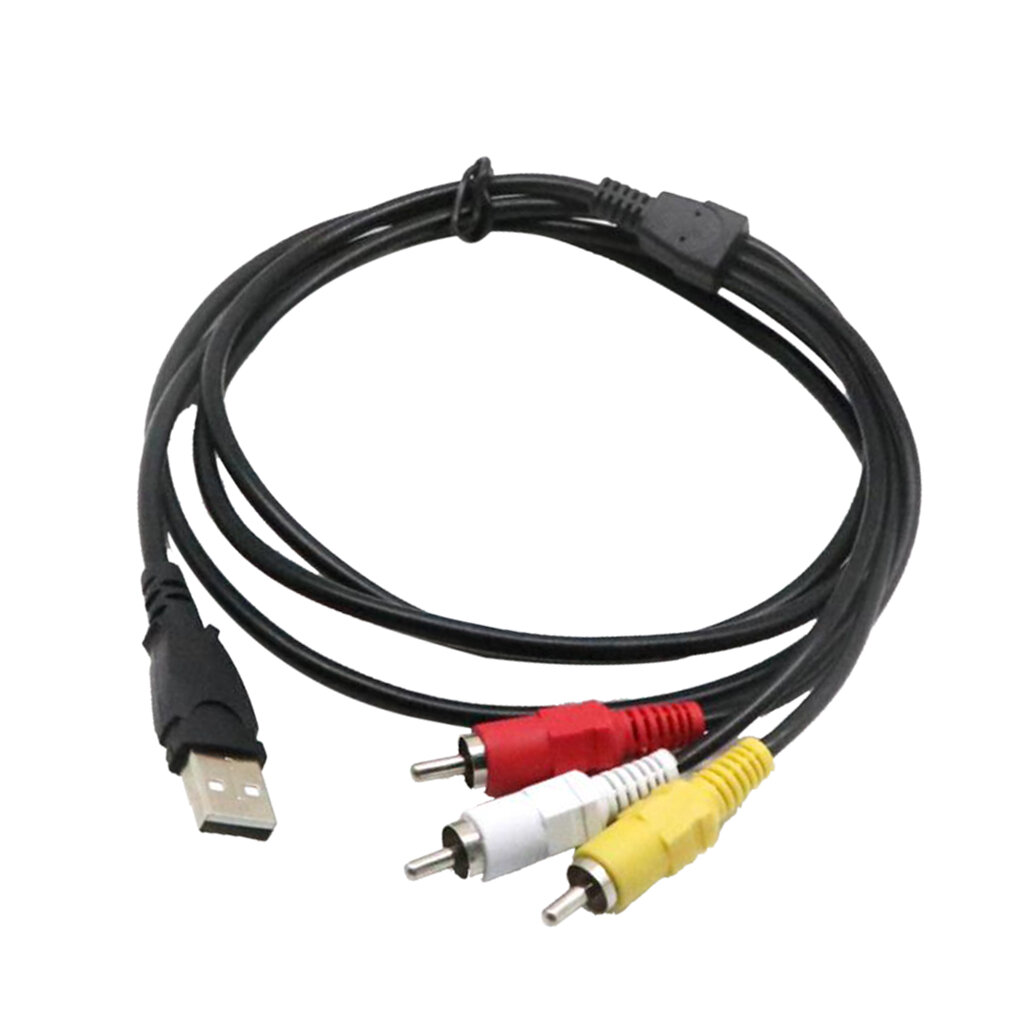 USB Male to 3 RCA AV Аудио Видео Кабель Адаптер Шнура для ТВ HDTV DVD 1080p
