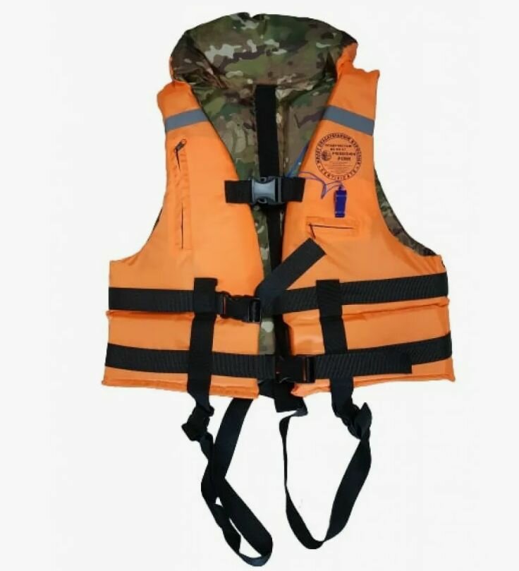 Жилет спасательный до 150 кг Poseidon Fish, взрослый, двухсторонний