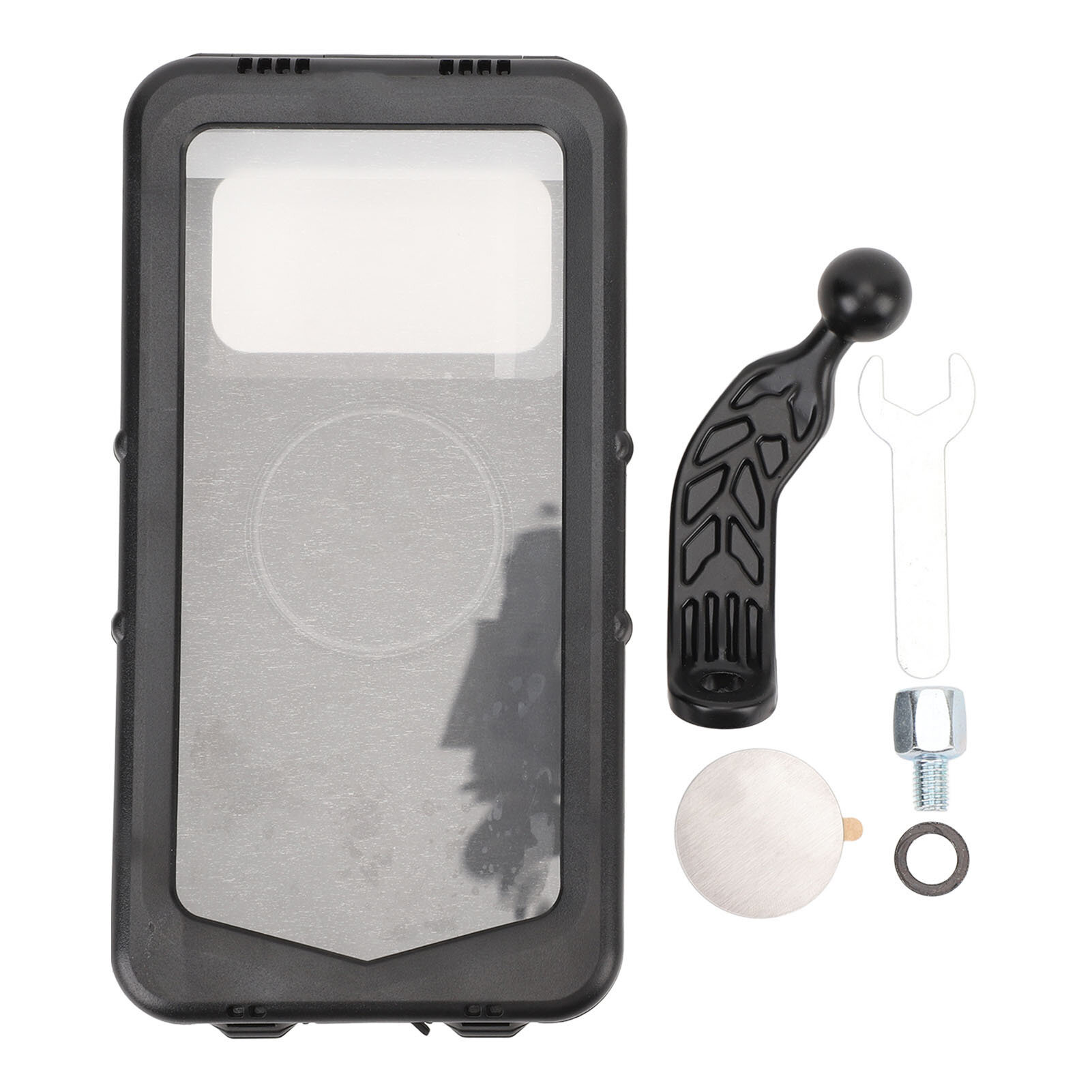 Водонепроницаемый держатель для телефона на велосипеде, виброустойчивый, регулируемый угол наклона, прозрачный чехол, держатель для телефона на руль для горного велосипеда, электрического мотоцикла, черного цвета