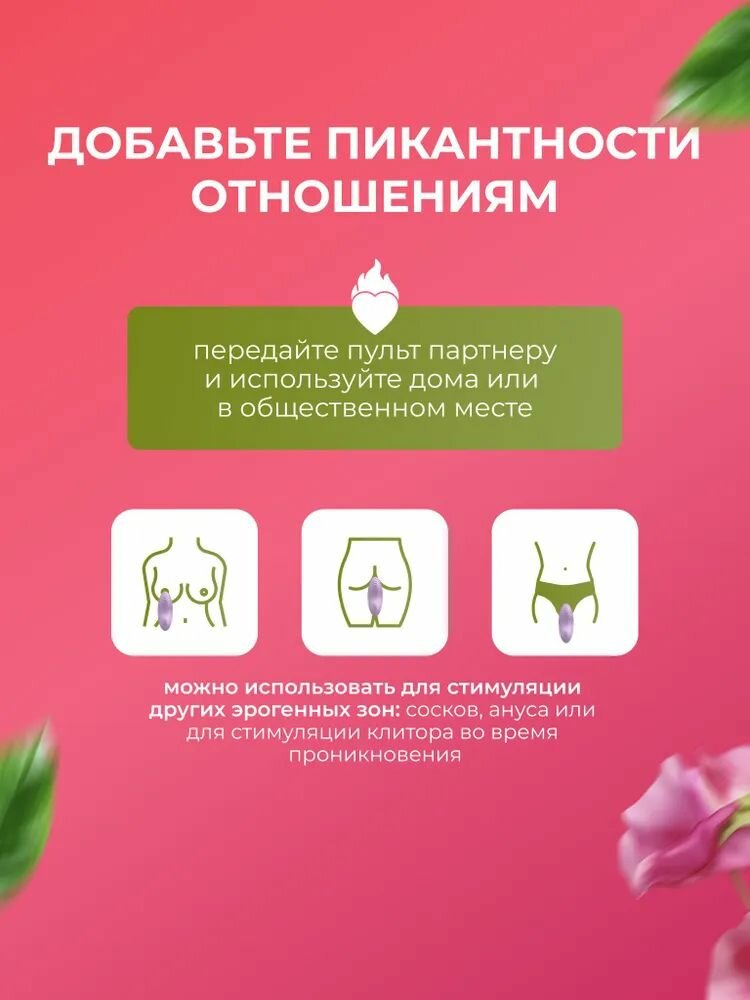 Вибратор женский в трусики для клитора с управлением через приложение и вибротрусики для женщин и девушек для стимуляции клитора