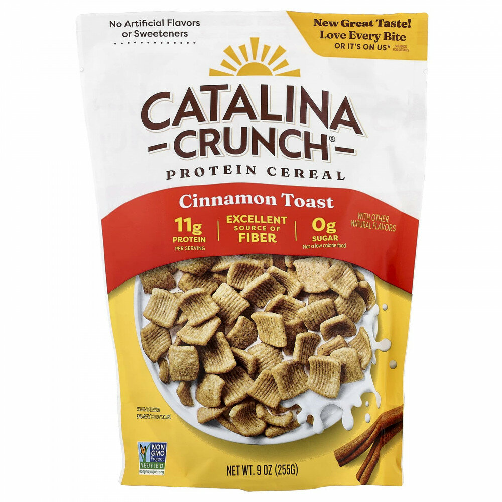 Catalina Crunch, протеиновые хлопья, тосты с корицей, 255 г (9 унций)