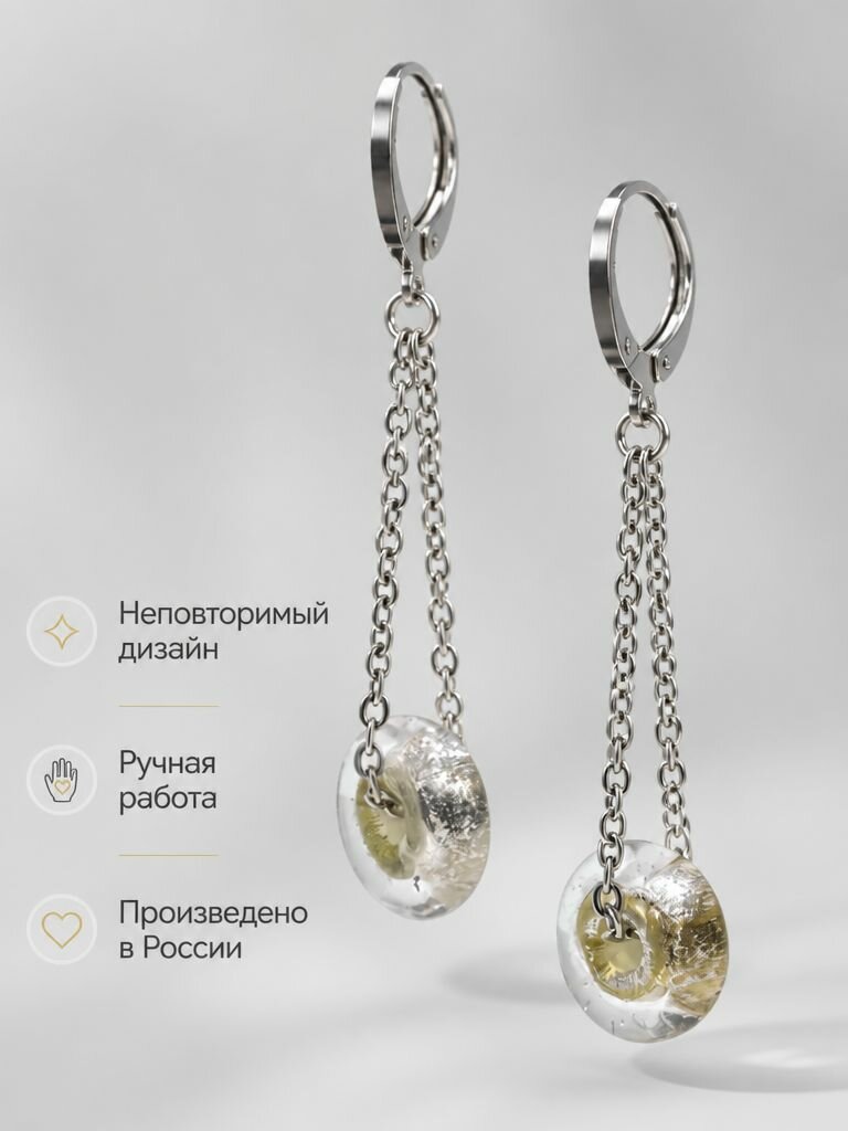Серьги, муранское стекло, стекло