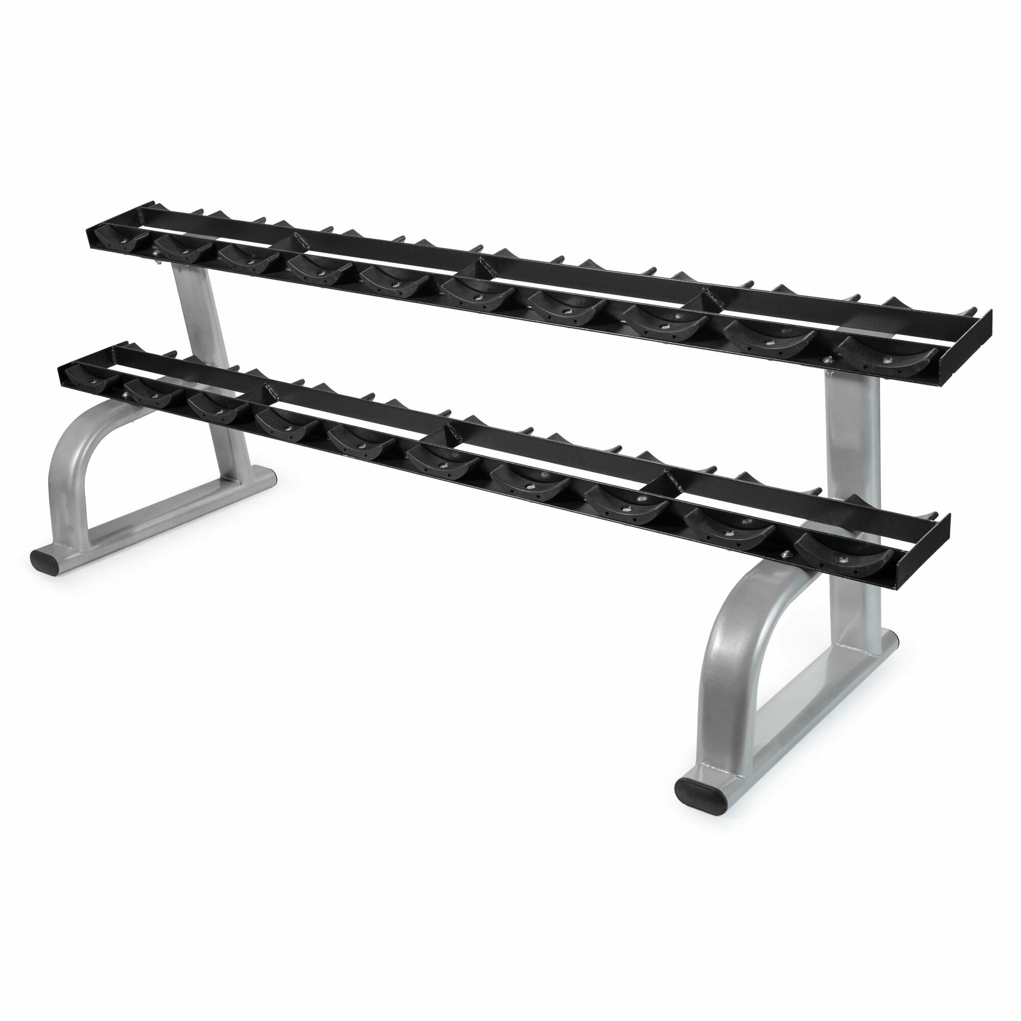 Стойка для гантелей VictoryFit VF-D4023, черная/серебристая, 10 ячеек, максимальная нагрузка 450кг