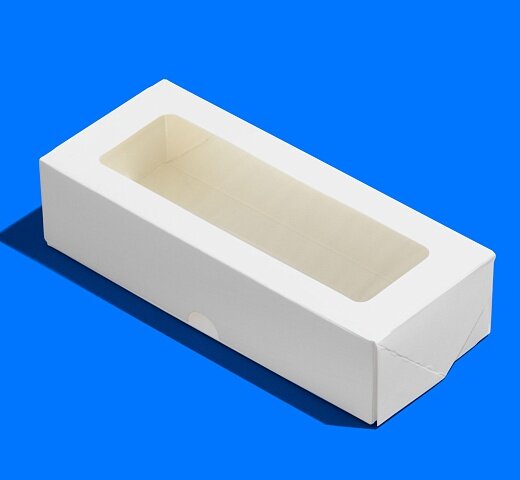 Упаковка картонная универсальная с окном 0,5л 170x70x40мм белый уп/10шт