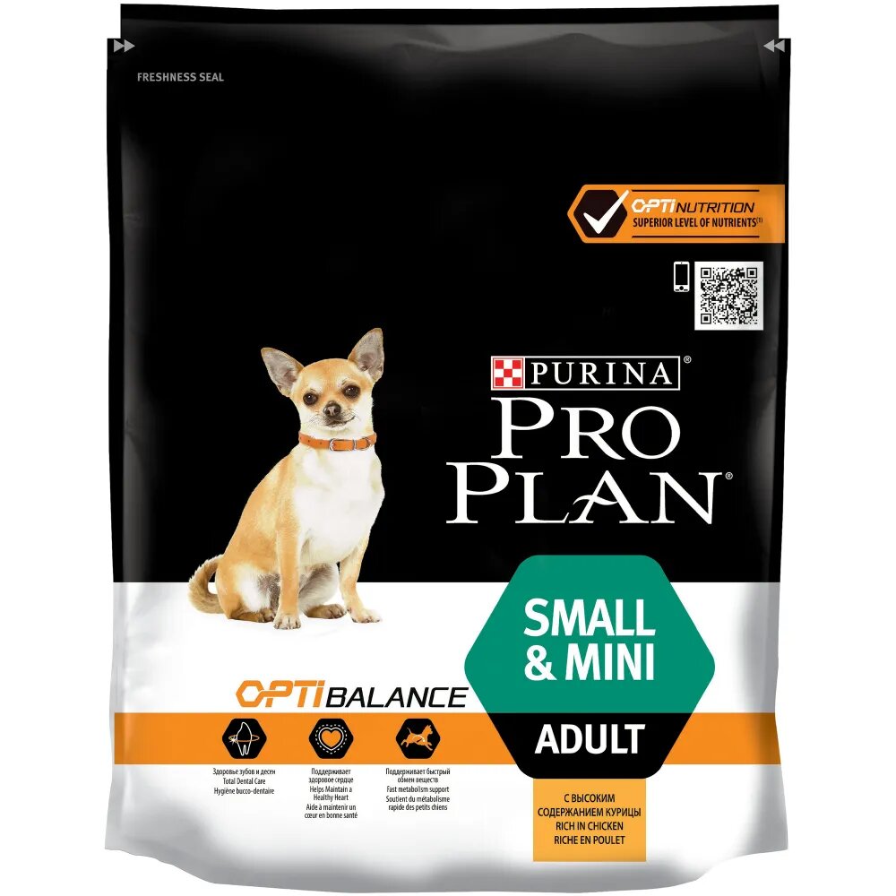 Purina Pro Plan OptiBalance сухой корм для мелких и карликовых собак с курицей 700 г.