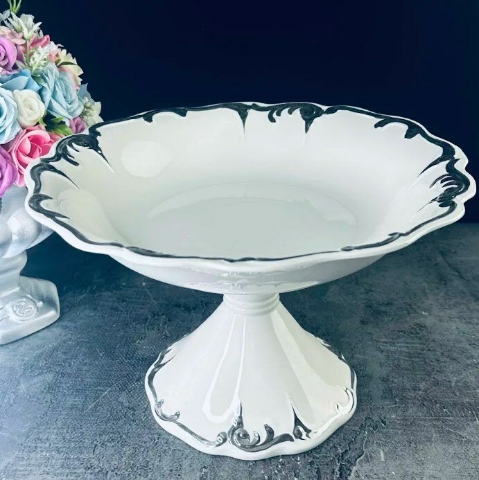 Фруктовница 27см на ножке ARGENTO Фарфор 666-392 118-666-392