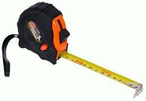 Рулетка строительная 5 м с автостопом и магнитом, обрезиненный корпус
