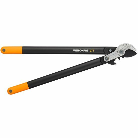 Сучкорез FISKARS PowerGear L77, контактный, антифрикционное покрытие, FiberComp, SoftGrip, черный, 1000583