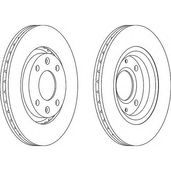 FERODO ddf1140 (4246W1 / 4246W7 / 424915) диск тормозной c2 c4 Berlingo (Берлинго) 307 206 др.