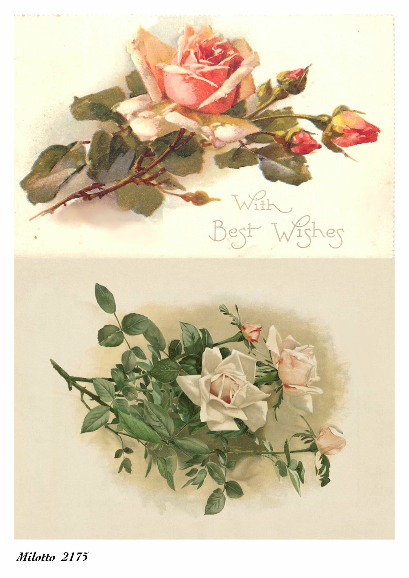 Декупажная карта А4 рисовая бумага цветы розы 2175