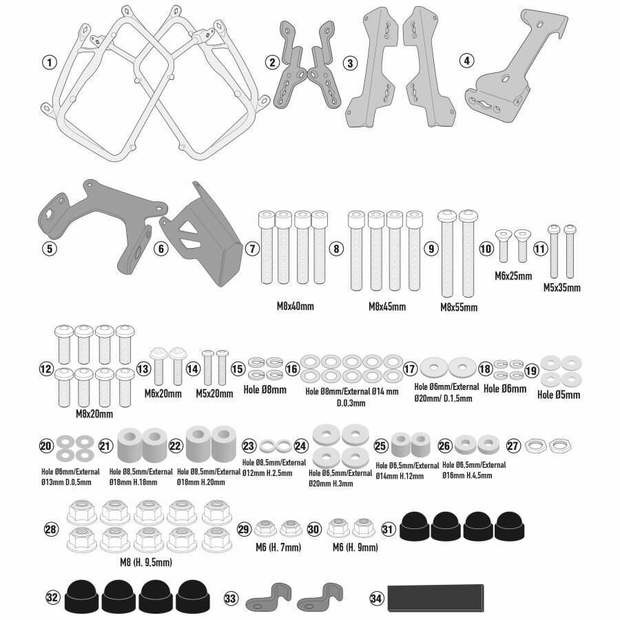 Крепление боковых кофров GIVI PLO5138MK MONOKEY для BMW S1000XR '20-21