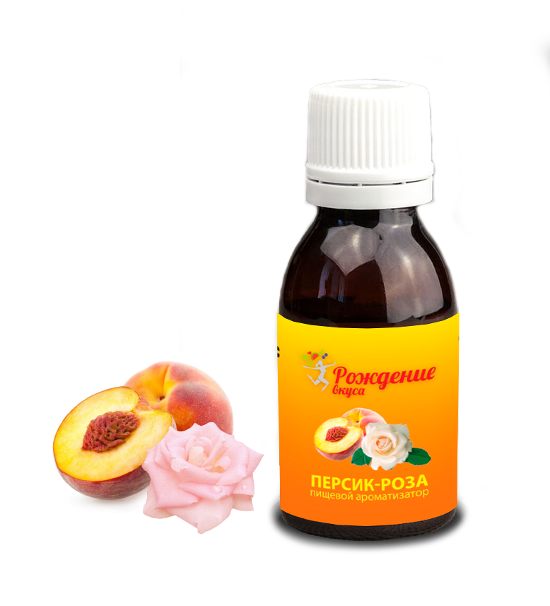 Ароматизатор Персик-роза 25 мл, пищевой кондитерский для выпечки, десертов и напитков
