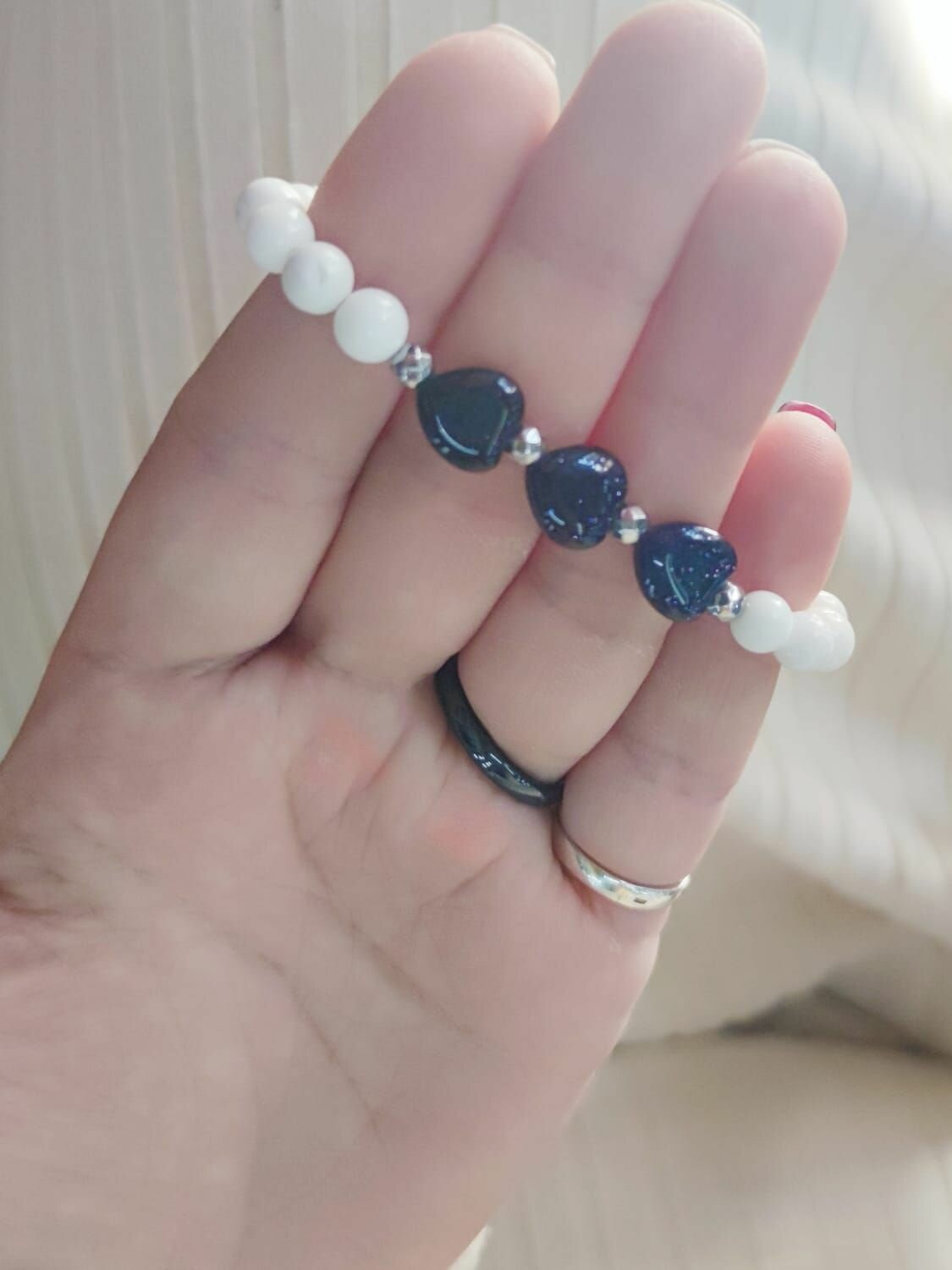 Браслет, авантюрин, искусственный камень