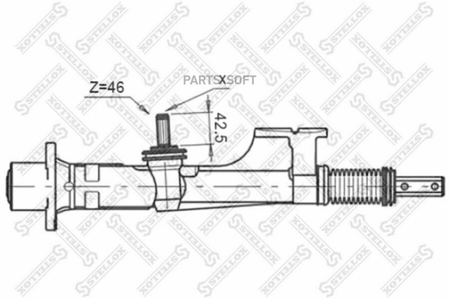 STELLOX Рейка рулев. AUDI 80/90, VW PASSAT ALL 82-88