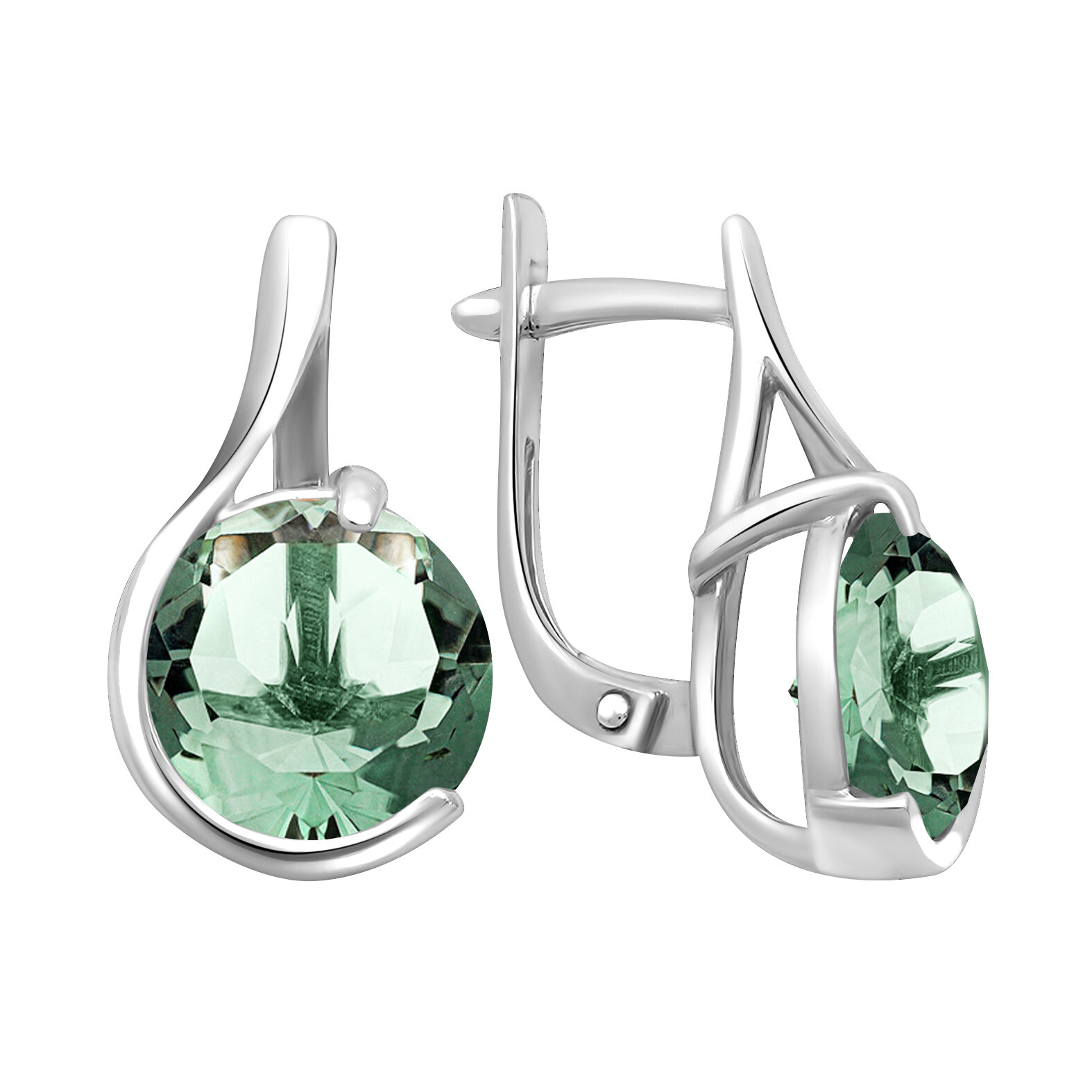 Серьги Яхонт, серебро, 925 проба, кристалл