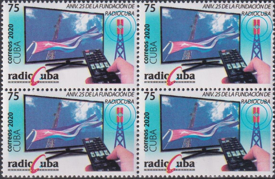 Почтовые марки Куба 2020г. "RadioCuba, 25 лет" Телевидение, Радио MNH