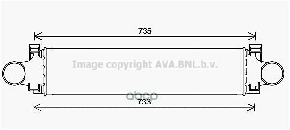 Радиатор интеркулера VOLVO S60 2.0 i 09/13- Ava арт. VO4296