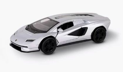 Модель машины металлическая WELLY 1:38 Lamborghini Countach LPI 800-4, пруж. мех, серебр