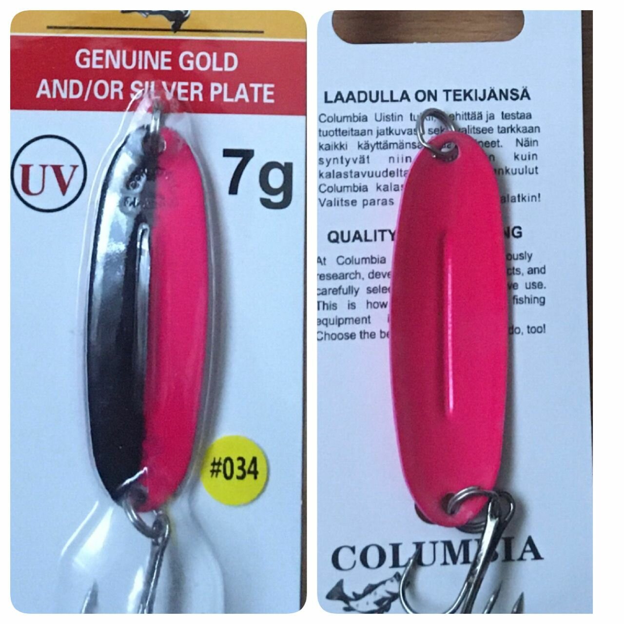 Блесна Columbia UV (блесна Форелевая) 57мм;7 г; цвет #034