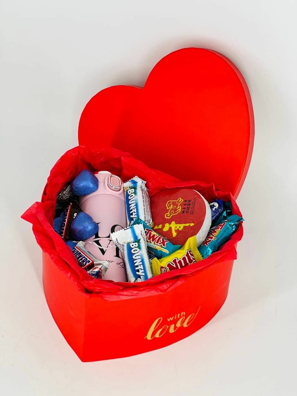 Подарочный чайный букет, конфеты с чаем ко дню всех влюбленных и 8 марта, чайный букет