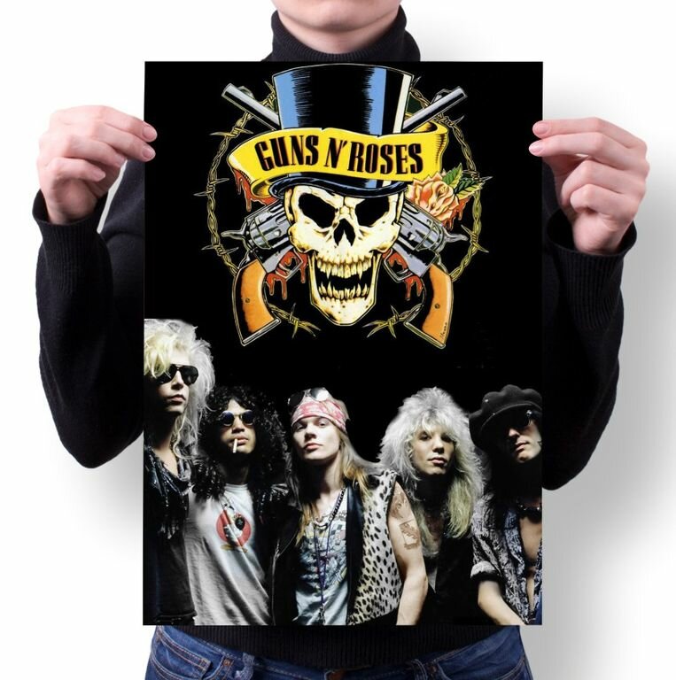 Плакат Guns N' Roses №2, А4