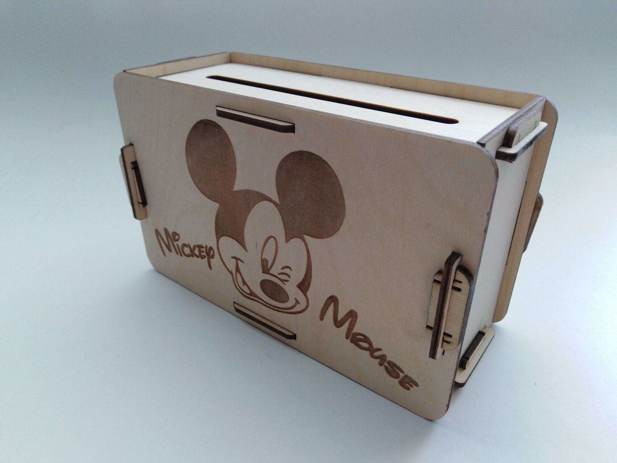 Копилка для денег деревянная Mickey Mouse "Накопи на мечту!"