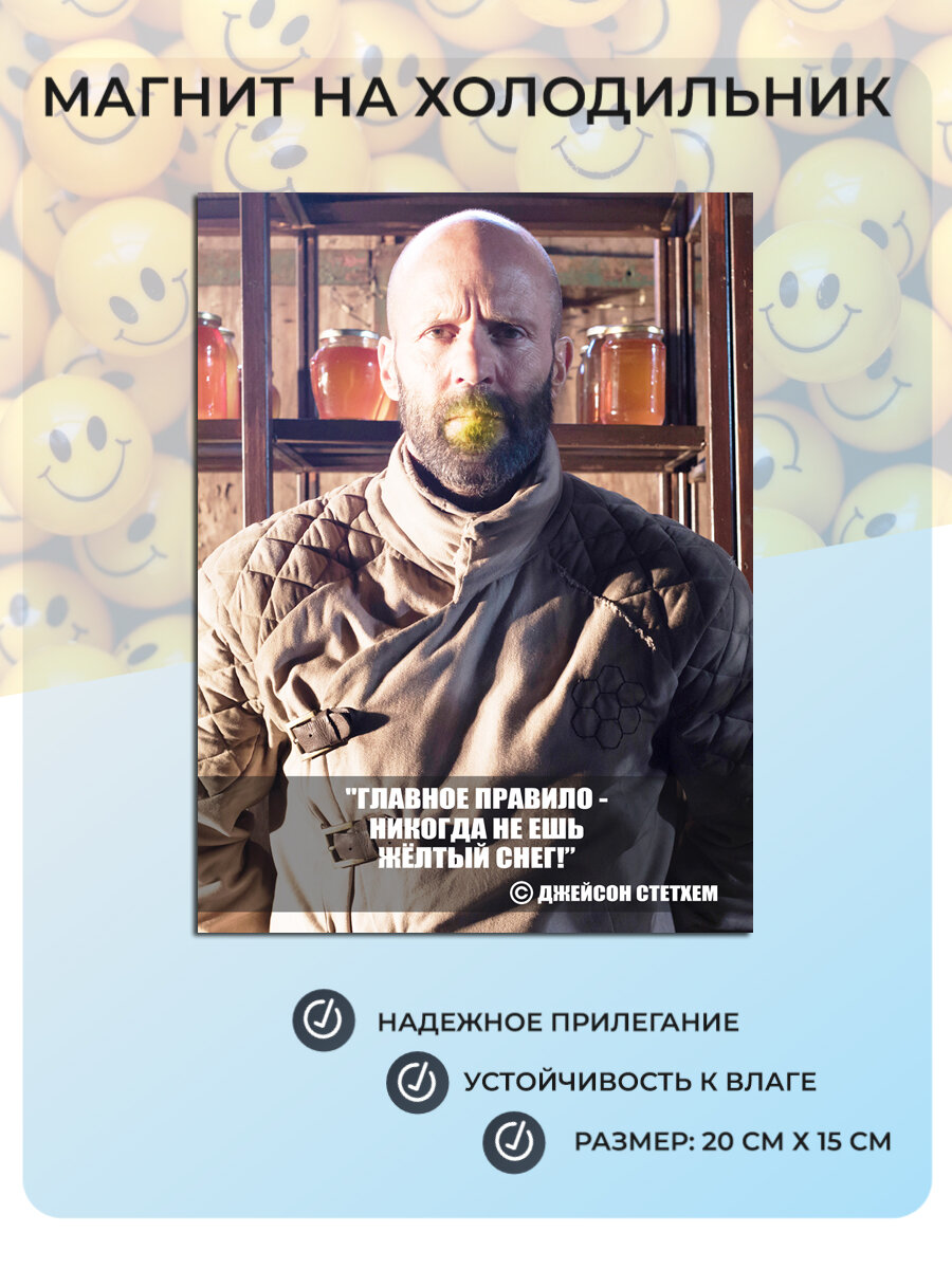 Магнит на холодильник Цитата Джейсона Стетхема №38 (20х15 см)