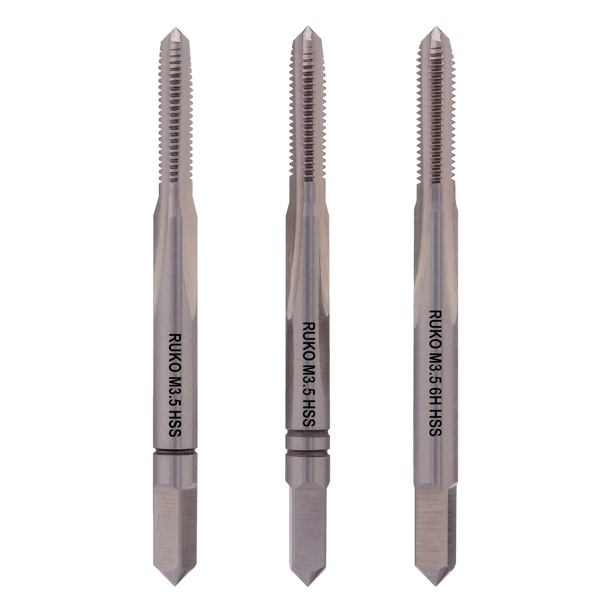 Набор метчиков 3шт Ruko HSS-G DIN352 6h метрическая резьба М3,5х0,6 230035