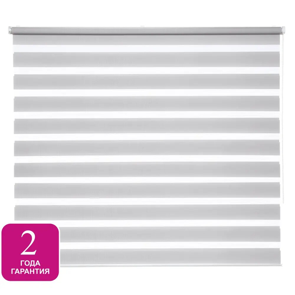 Штора рулонная день-ночь Inspire Peter 140x175 см светло-серая