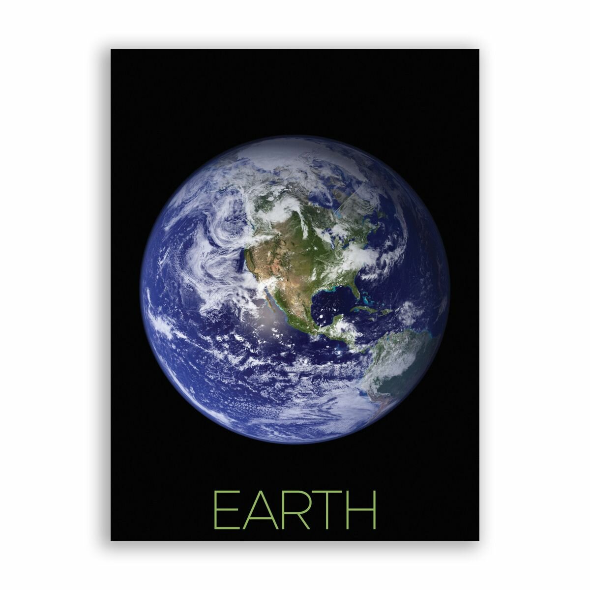 Постер, плакат на бумаге / NASA (Коллекция Постеров) - Earth / Земля / Размер 80 x 106 см