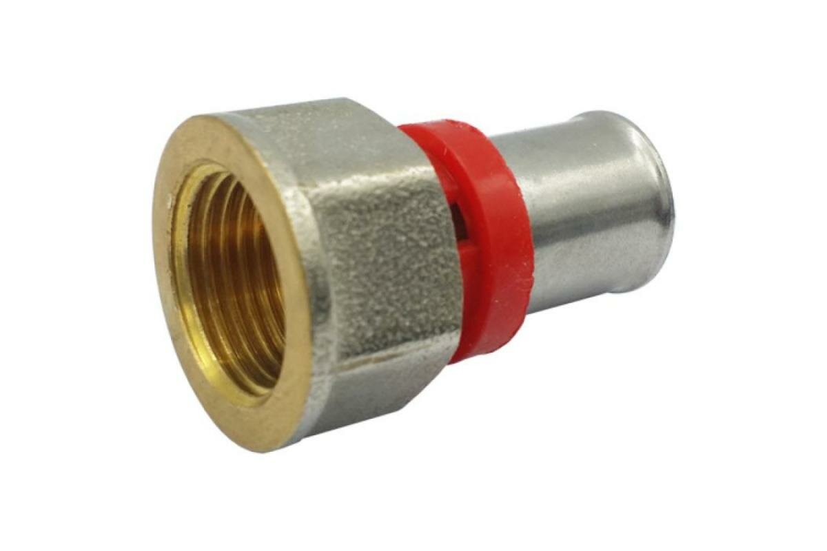Муфта МП латунь Faro Дн 20х3/4" ВР пресс STC 6504